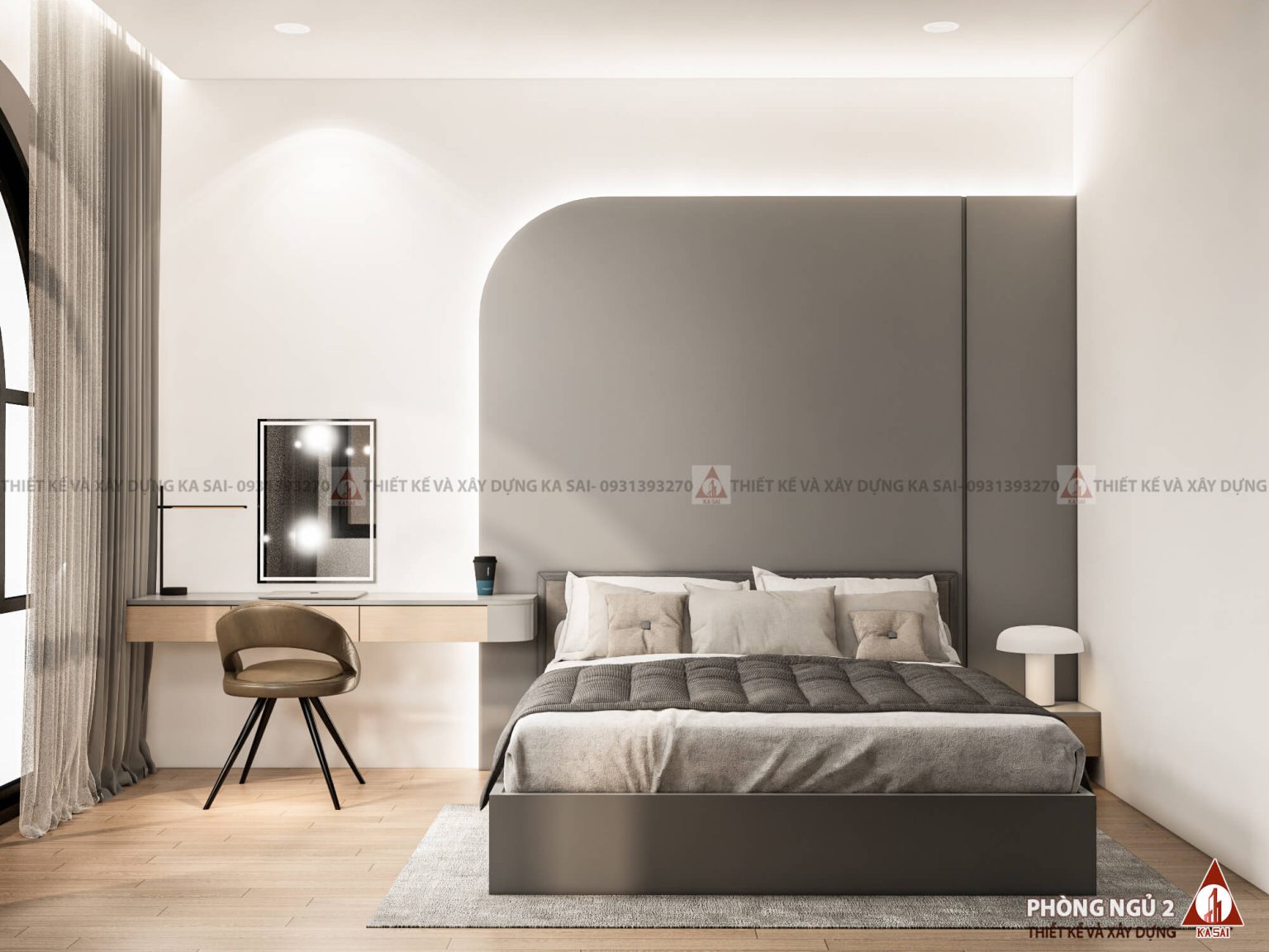 Mẫu nhà ống 3 tầng 5x20 3 phòng ngủ 1 phòng thờ ấn tượng